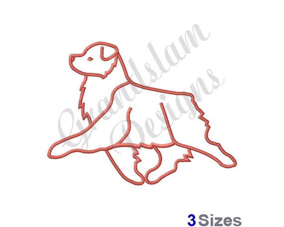 Running Aussie Outline Machine Embroidery Design Embroidery | Etsy