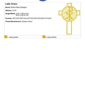 Latin Cross - Machine Embroidery Design - Etsy