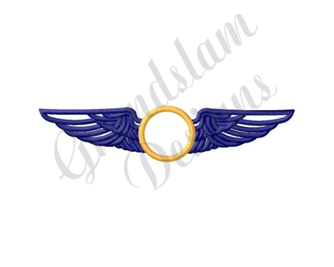 Navy Air Force Wings - Machine Embroidery Design - Etsy