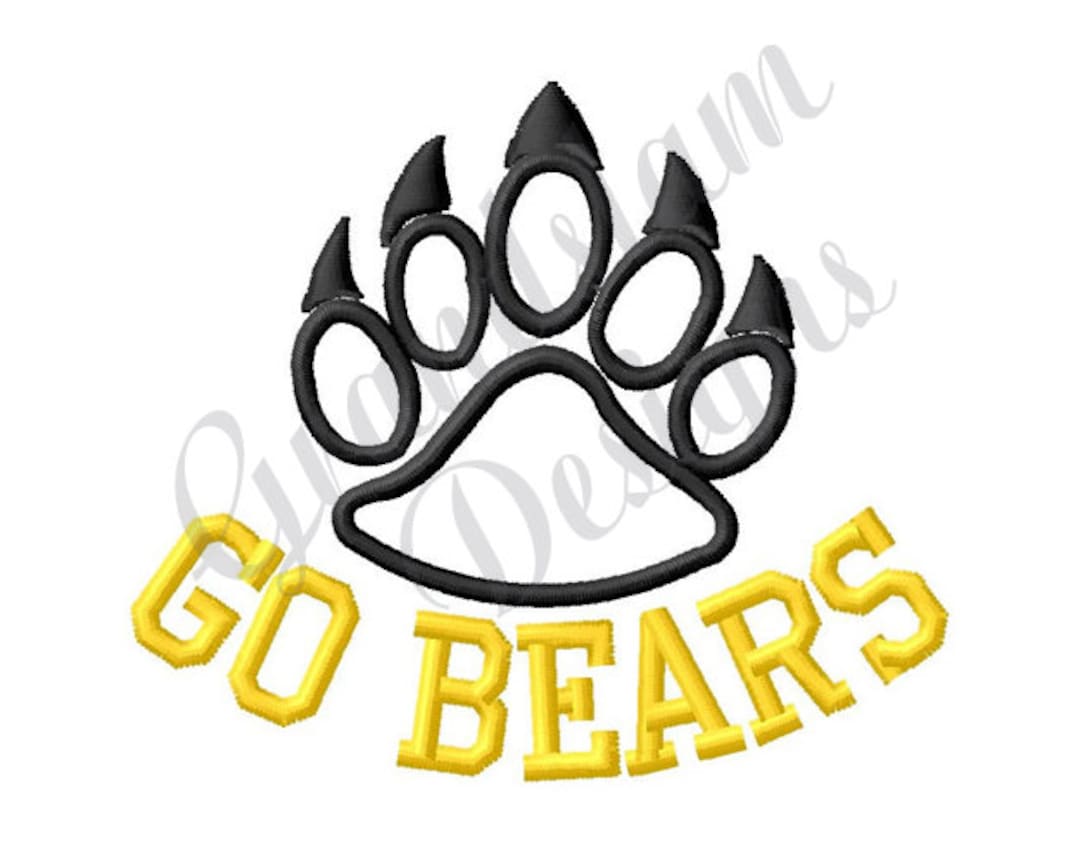 Go Bears - Machine Embroidery Design - Etsy