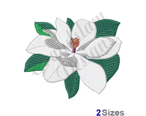 Magnolia Flower Machine Embroidery Design - Etsy