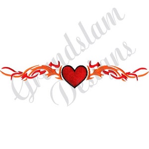 Heart Tribal Flame - Machine Embroidery Design, Embroidery Designs ...