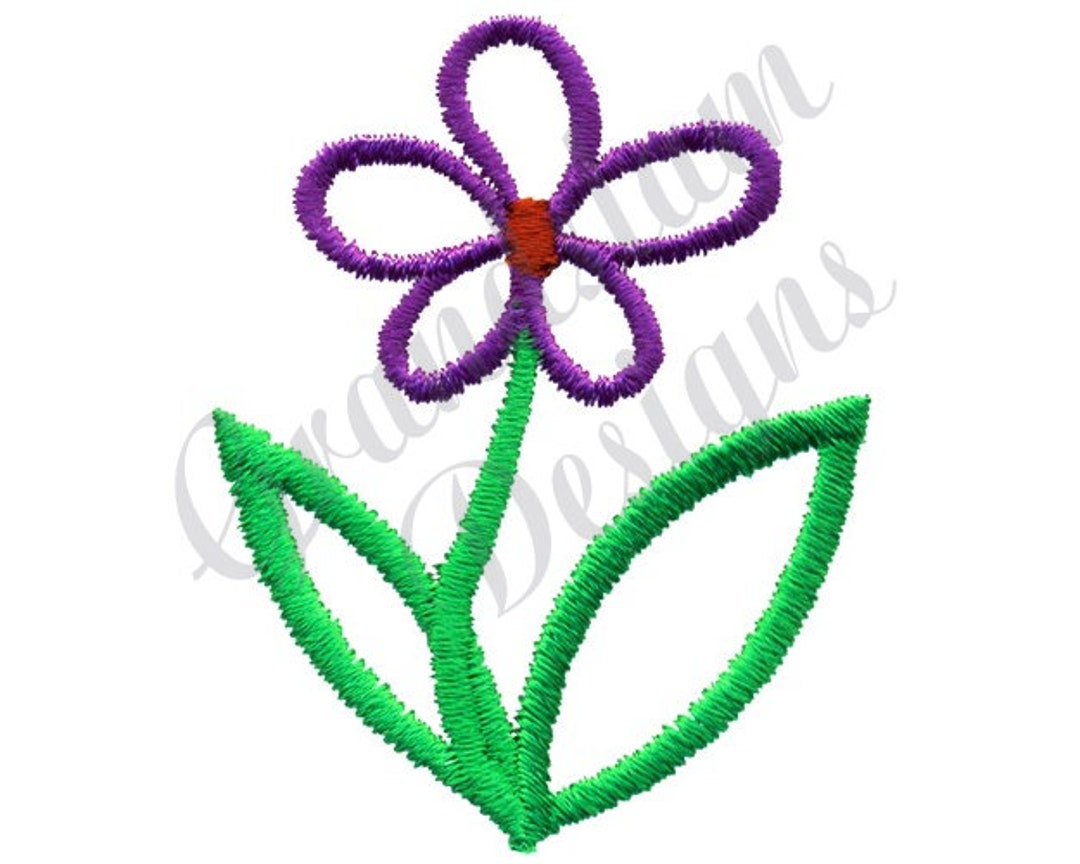 Flower Outline - Machine Embroidery Design, Embroidery Designs, Machine ...