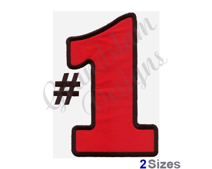 Number 1 One Applique Machine Embroidery Design Embroidery - Etsy