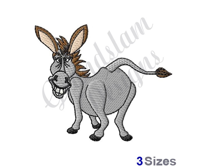 Cartoon Donkey - Machine Embroidery Design, Embroidery Designs, Machine ...