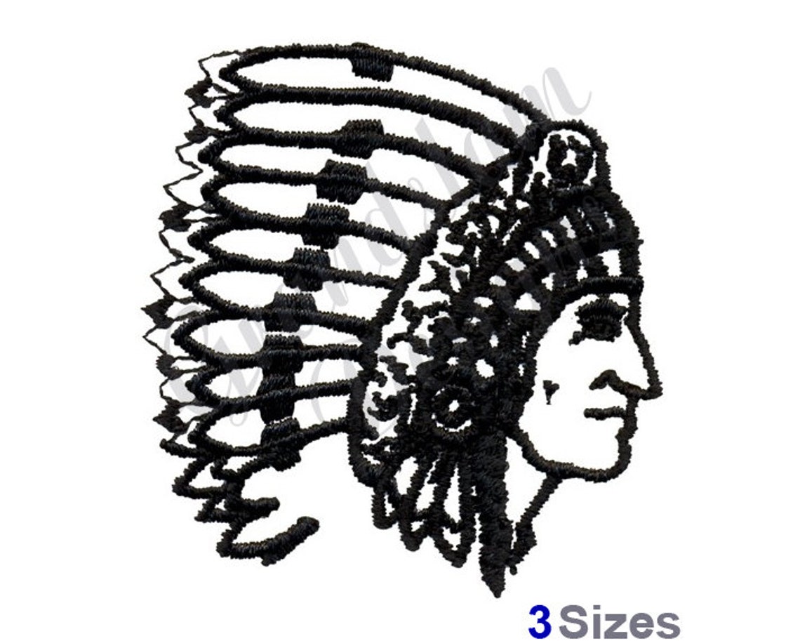 Indian Chief - Machine Embroidery Design - Etsy