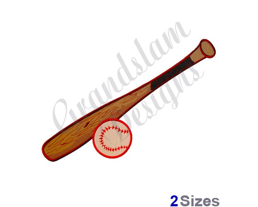 Baseball and Bat - Machine Embroidery Design - Etsy