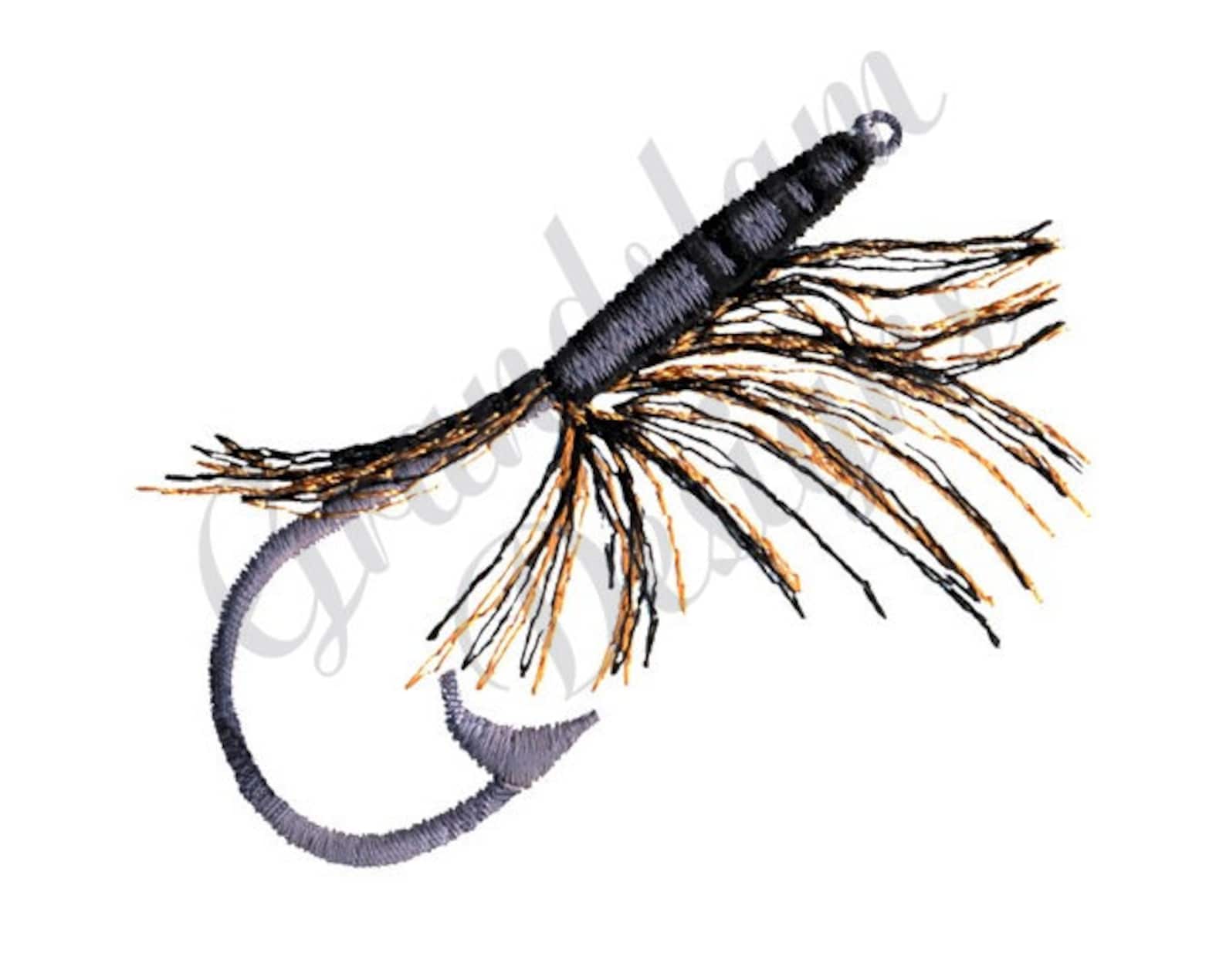 Fly Fishing Lure - Machine Embroidery Design - Etsy