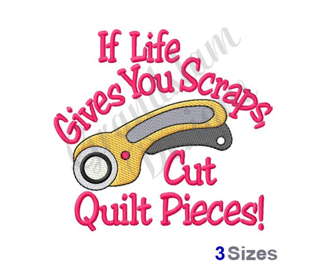 Rotary Cutter Quilt Design – Machine Embroidery Pattern (instant ...