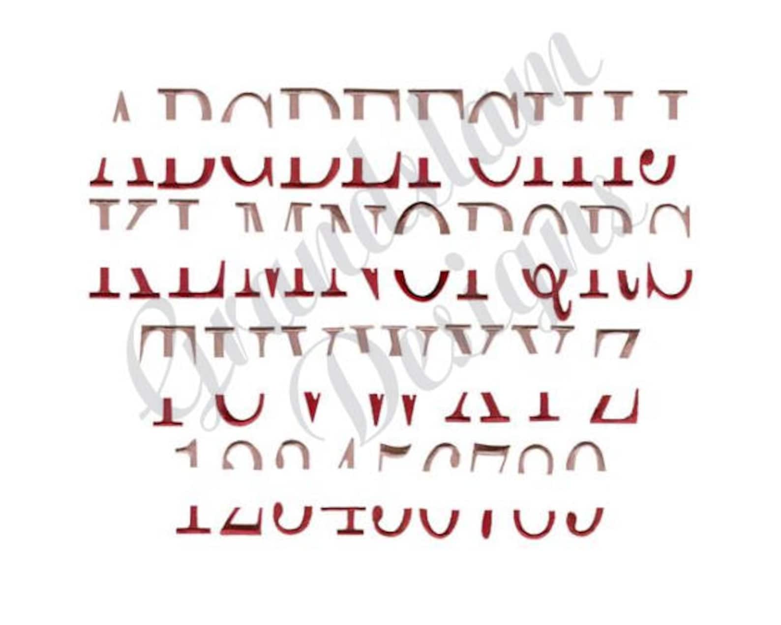 Double Deck Split Embroidery Font Set - Sweetheart Machine Embroidery ...