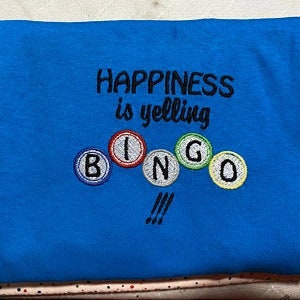 Bingo Happiness - Machine Embroidery Design - Etsy