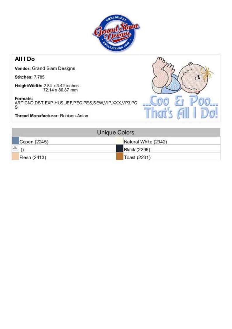 Coo & Poo Baby - Machine Embroidery Design - Etsy