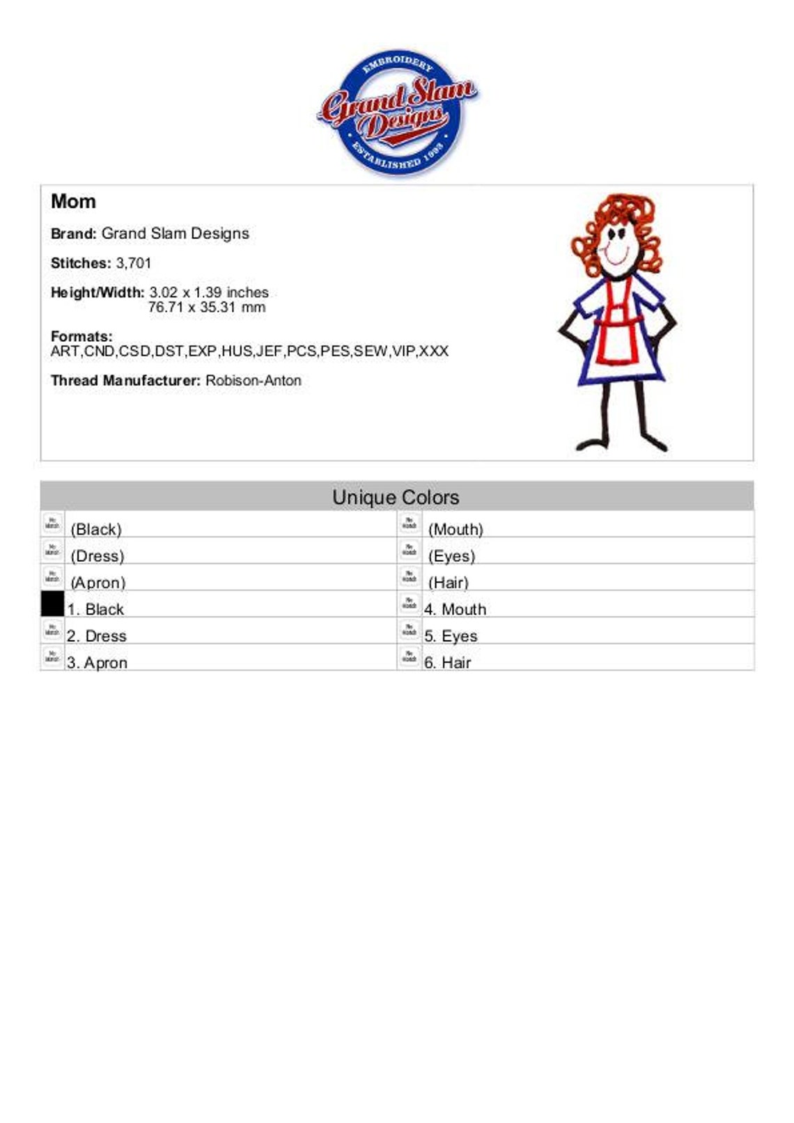 Stick Mom Outline Machine Embroidery Design, Embroidery Designs ...