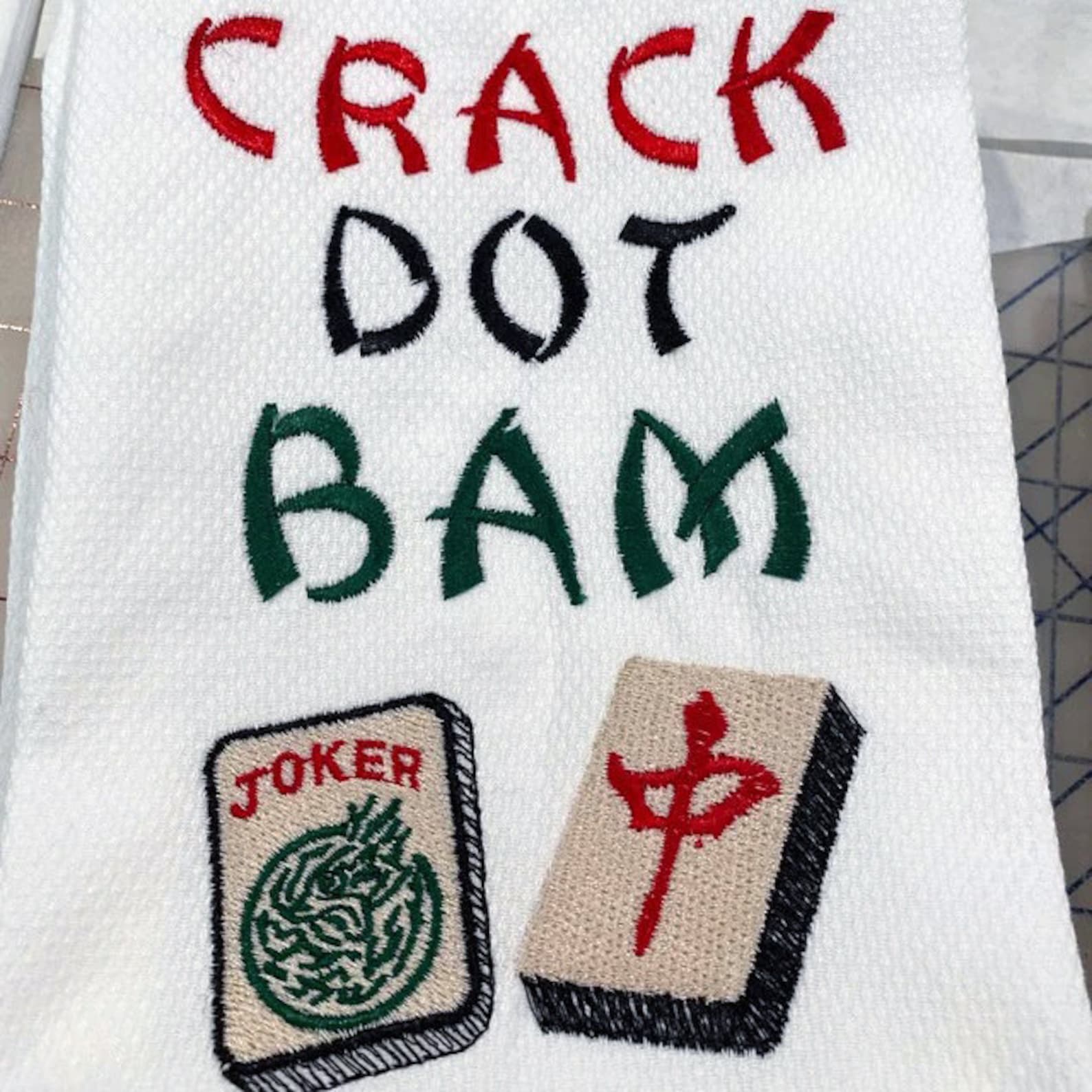 Mahjong Joker Tile Machine Embroidery Design - Etsy