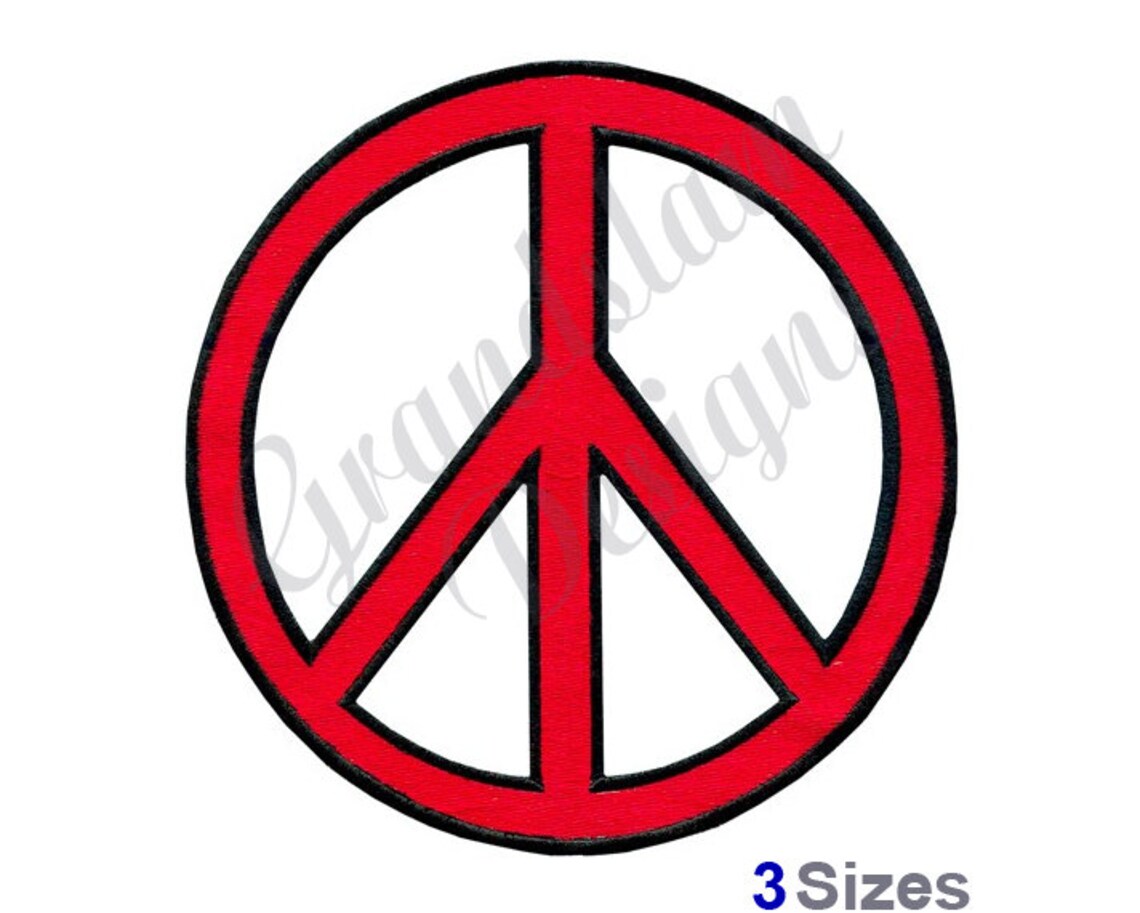 Peace Symbol Machine Embroidery Design Embroidery Designs - Etsy