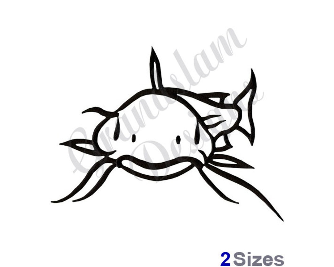 Catfish Outline - Machine Embroidery Design - Etsy