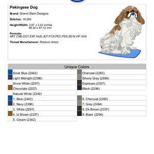 Pekingese Dog - Machine Embroidery Design - Etsy