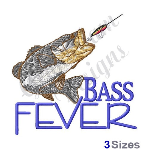 Bass Fish Machine Embroidery Design Instant Download - Etsy