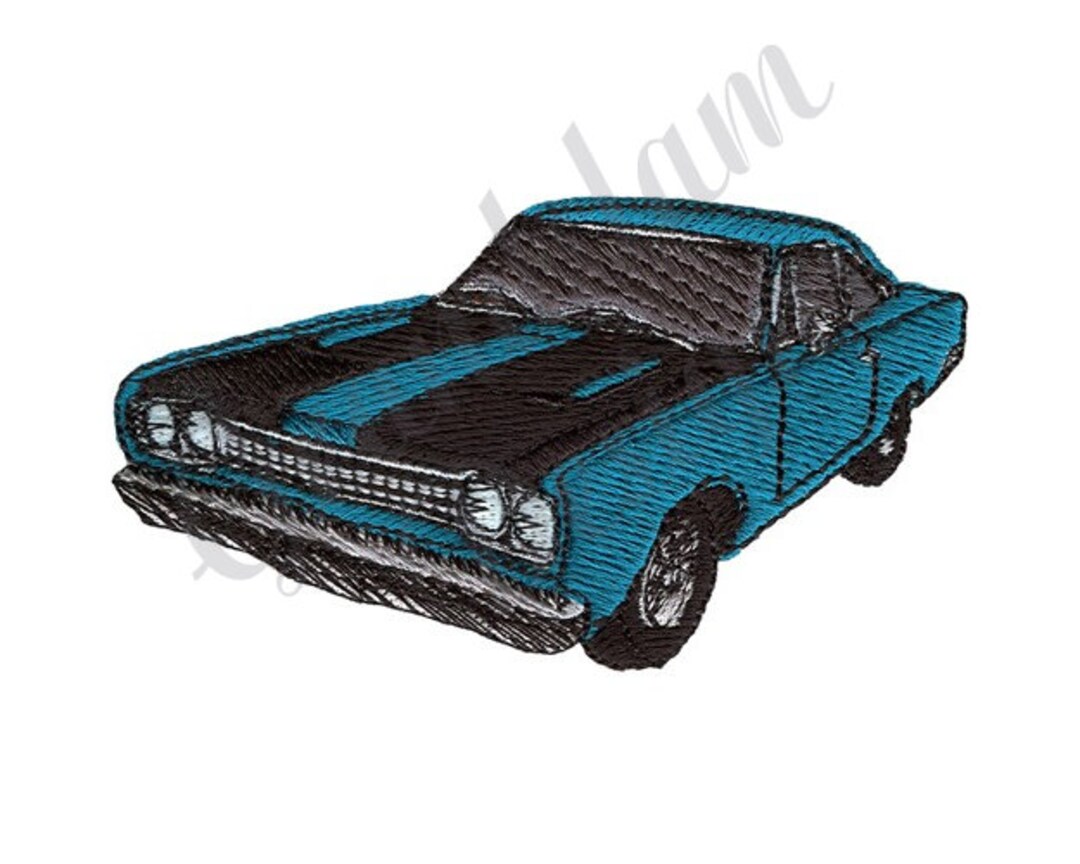 Road Runner Classic Car - Machine Embroidery Design - Etsy