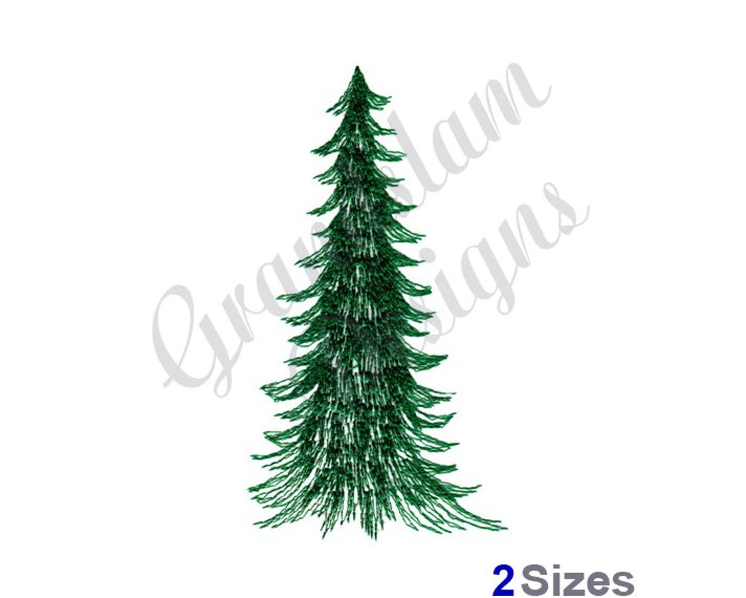Pine Tree - Machine Embroidery Design - Etsy