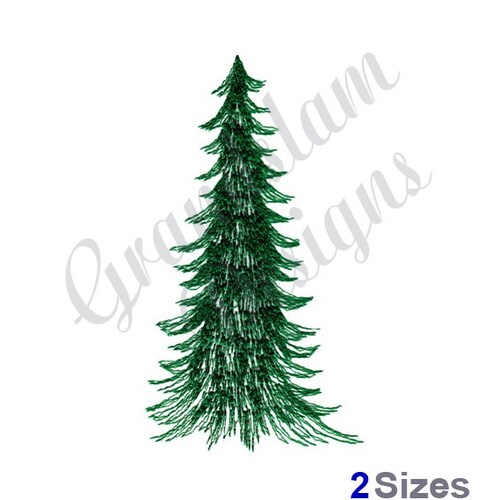Pine Tree Machine Embroidery Design Instant Download - Etsy