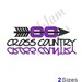 Cross Country Text With Logo - Machine Embroidery Design - Etsy