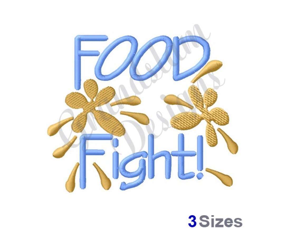 Baby Food Fight - Machine Embroidery Design - Etsy