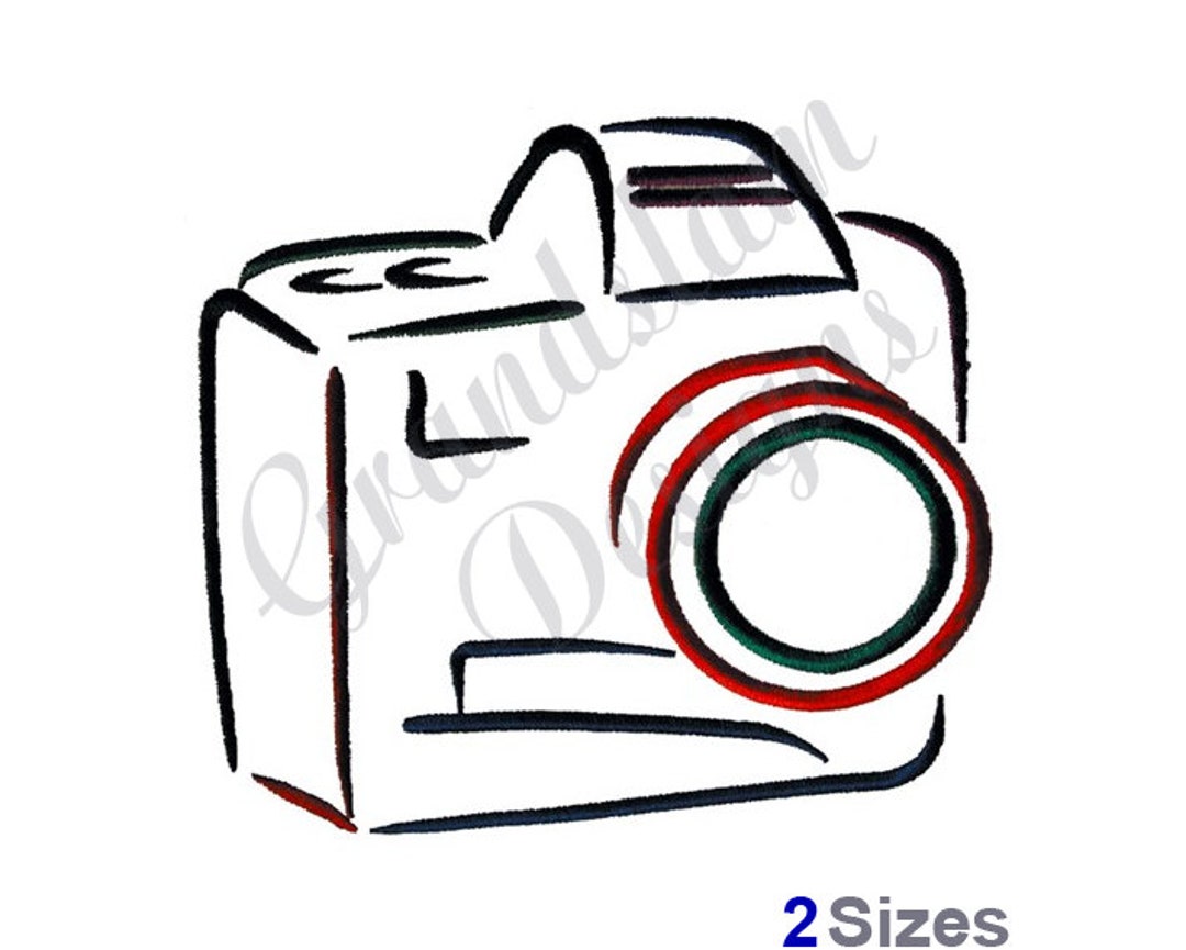 Abstract Camera Outline - Machine Embroidery Design, Embroidery Designs ...