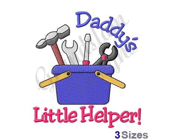 Daddys Little Helper machine Embroidery Design Embroidery - Etsy
