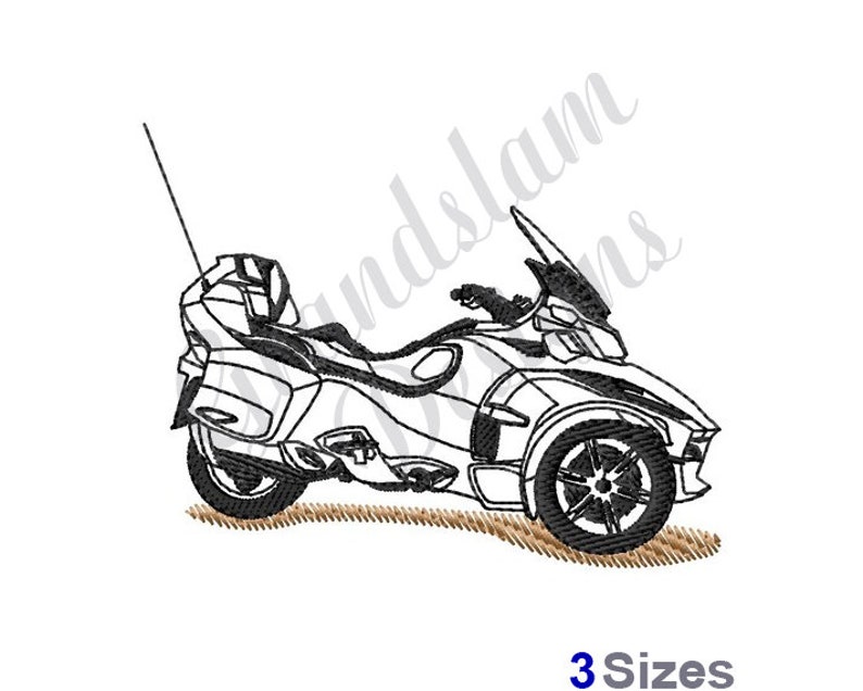 Spyder Rt Outline Motorcycle - Machine Embroidery Design - Etsy