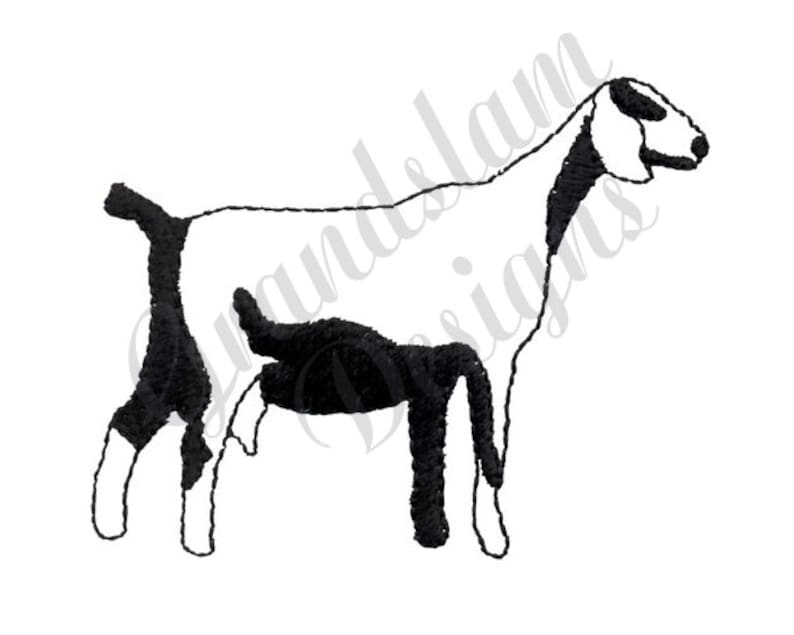 Goat Outline Machine Embroidery Design Embroidery Designs | Etsy