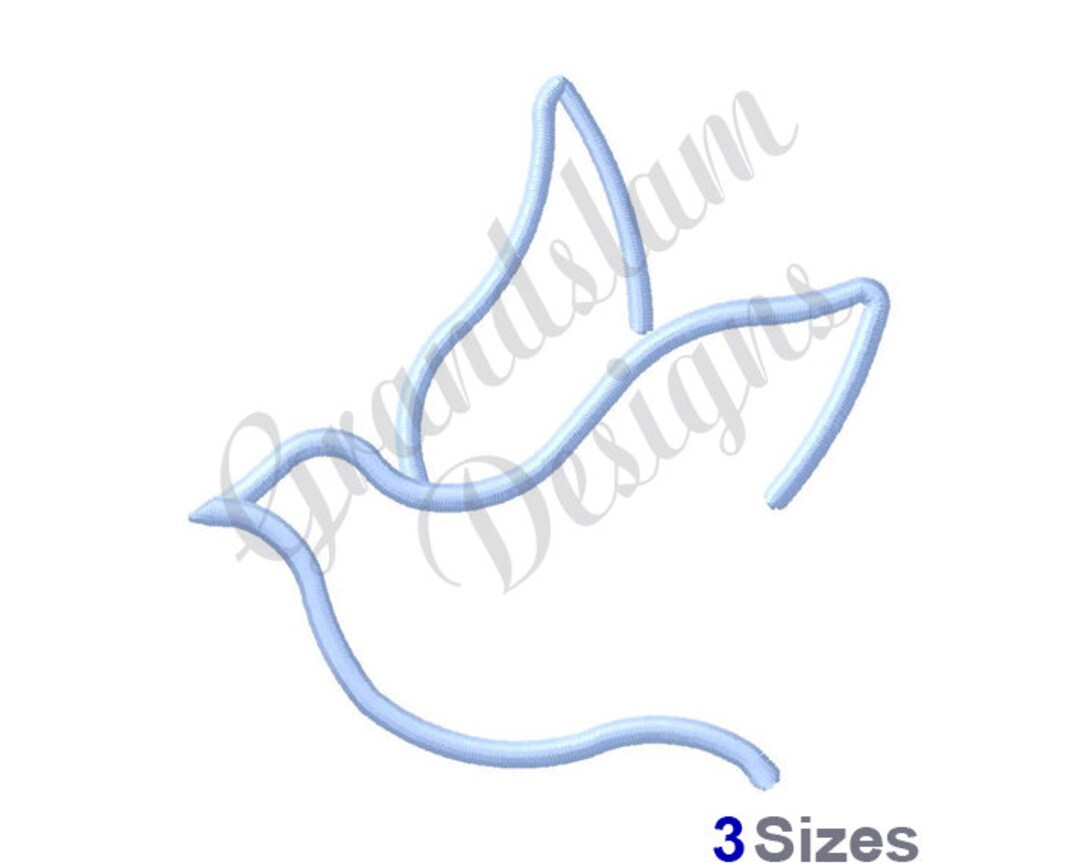 Dove - Machine Embroidery Design - Etsy