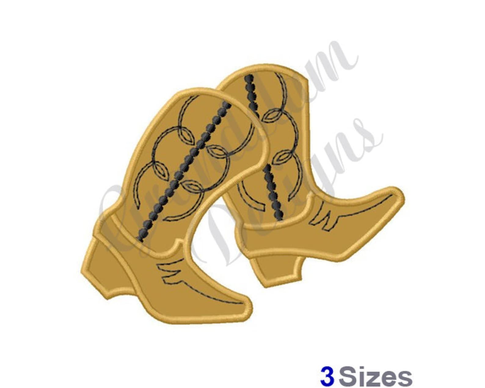 Cowboy Boots Applique - Machine Embroidery Design - Etsy