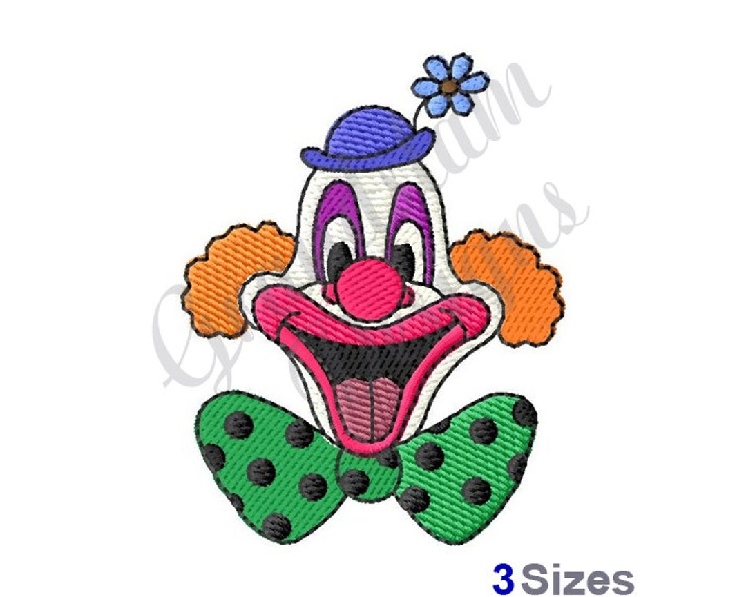Clown Face - Machine Embroidery Design - Etsy