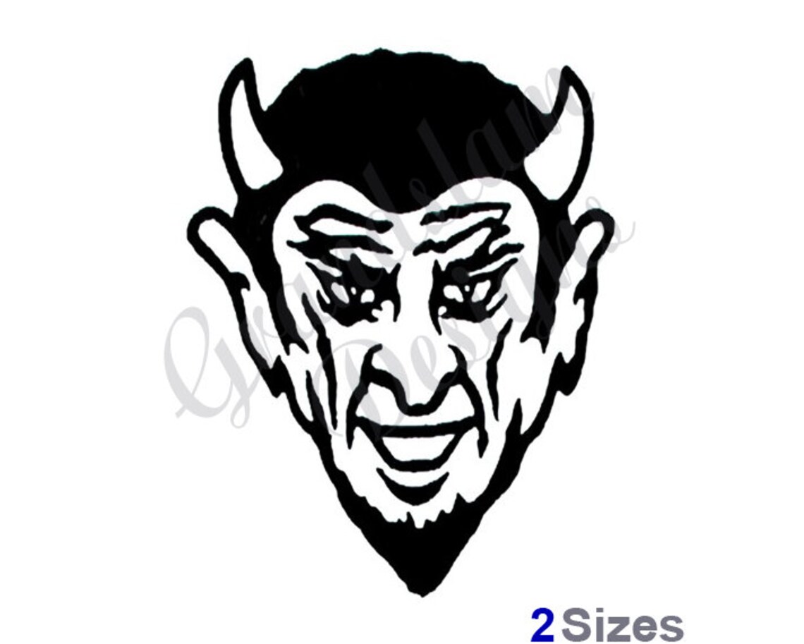 Devil Outline - Machine Embroidery Design - Etsy