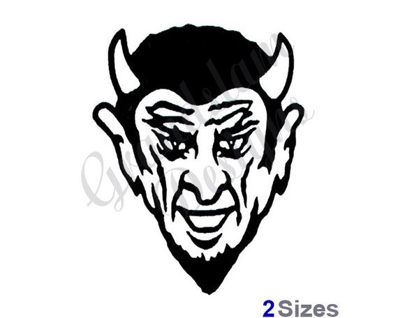 Devil Outline Machine Embroidery Design | Etsy