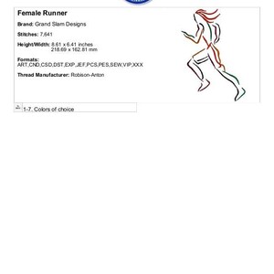 Female Runner Outline - Machine Embroidery Design, Embroidery Designs ...