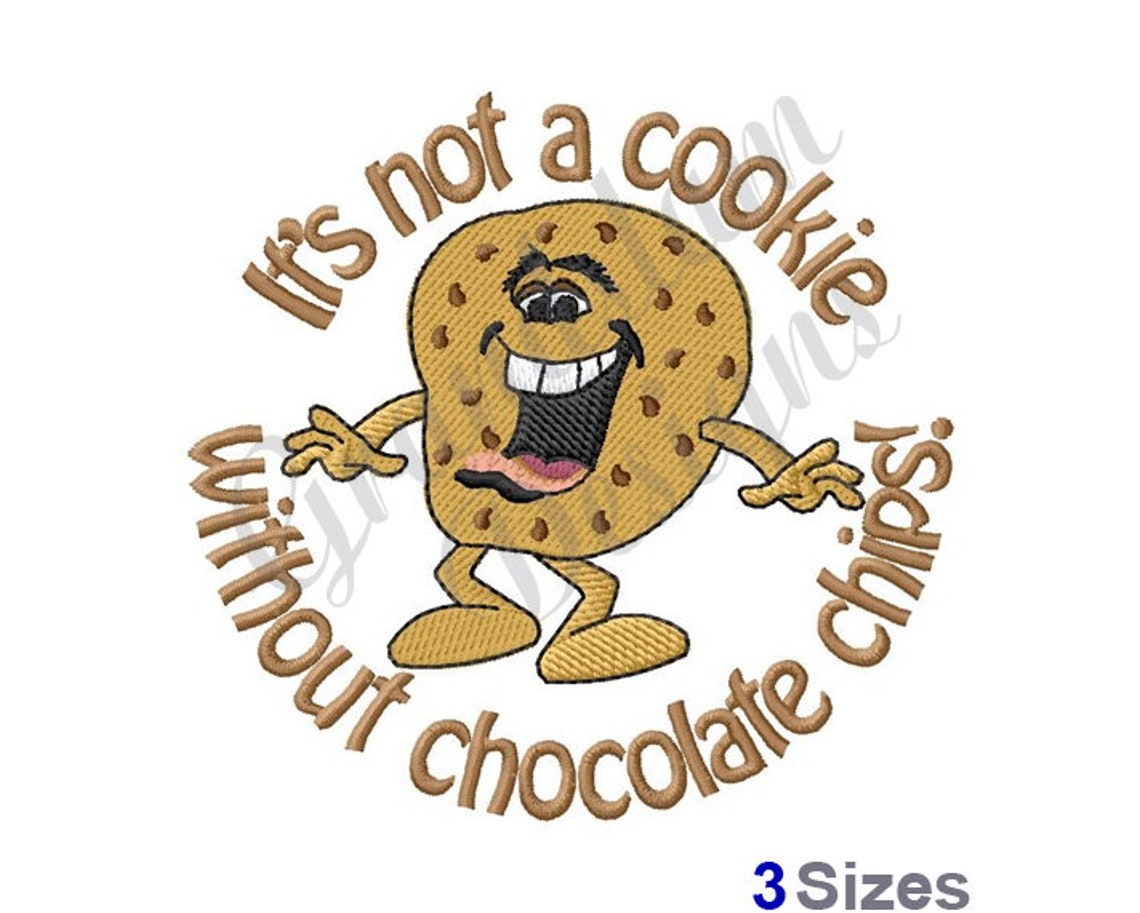 Chocolate Chip Cookie Machine Embroidery Design | Etsy