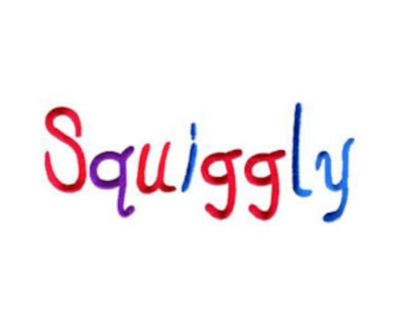 Squiggly Font Machine Embroidery Font | Etsy