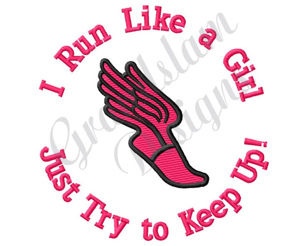 Cross Country Girl Run - Machine Embroidery Design - Etsy
