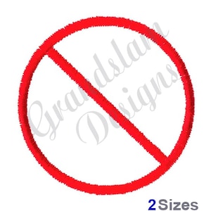 No Symbol - Machine Embroidery Design - Etsy