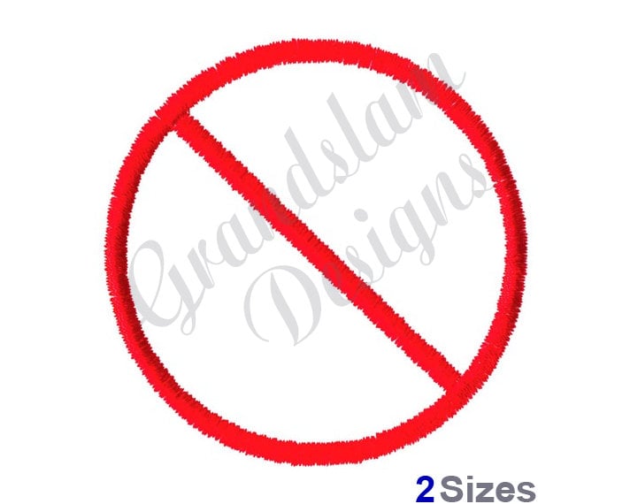 No Symbol Machine Embroidery Design - Etsy