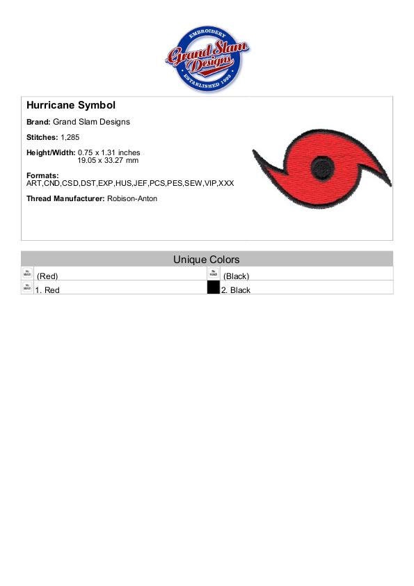 Hurricane Symbol - Machine Embroidery Design - Etsy