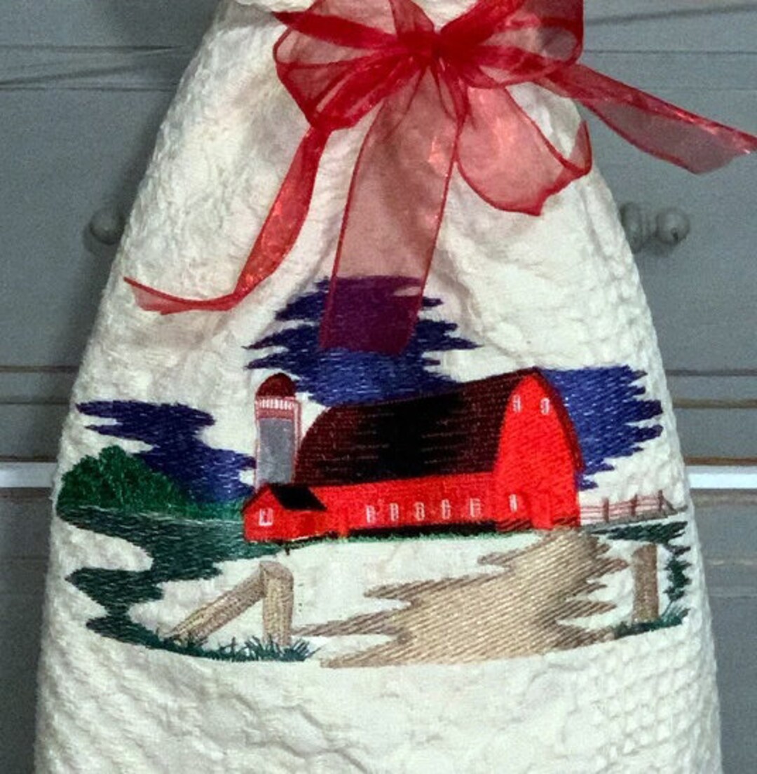 Red Barn Scene - Machine Embroidery Design, Embroidery Designs, Machine ...