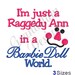 Barbie Doll Machine Embroidery Design - Etsy