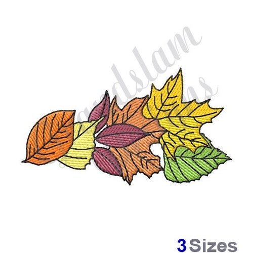 Autumn Leaves Machine Embroidery Design Fall Leaf - Etsy