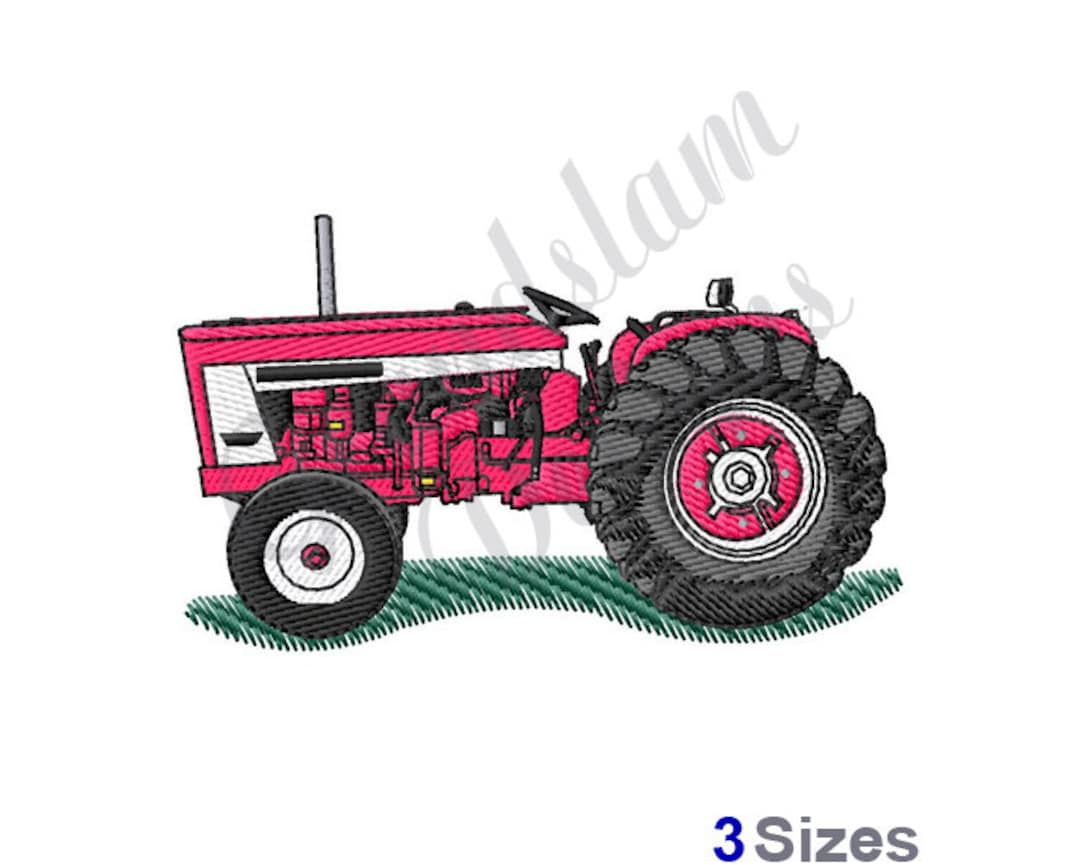 Classic Red Tractor - Machine Embroidery Design, Embroidery Designs ...