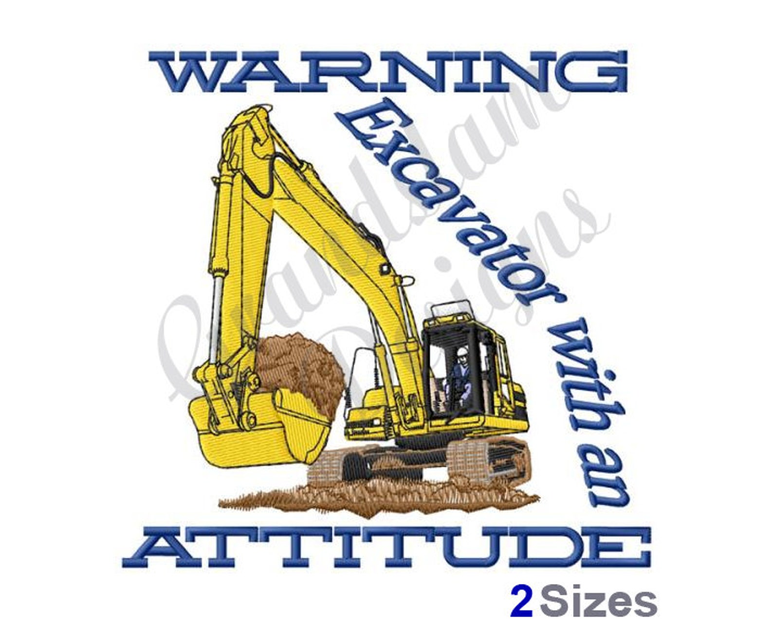 Excavator Digger machine Embroidery Design Embroidery - Etsy