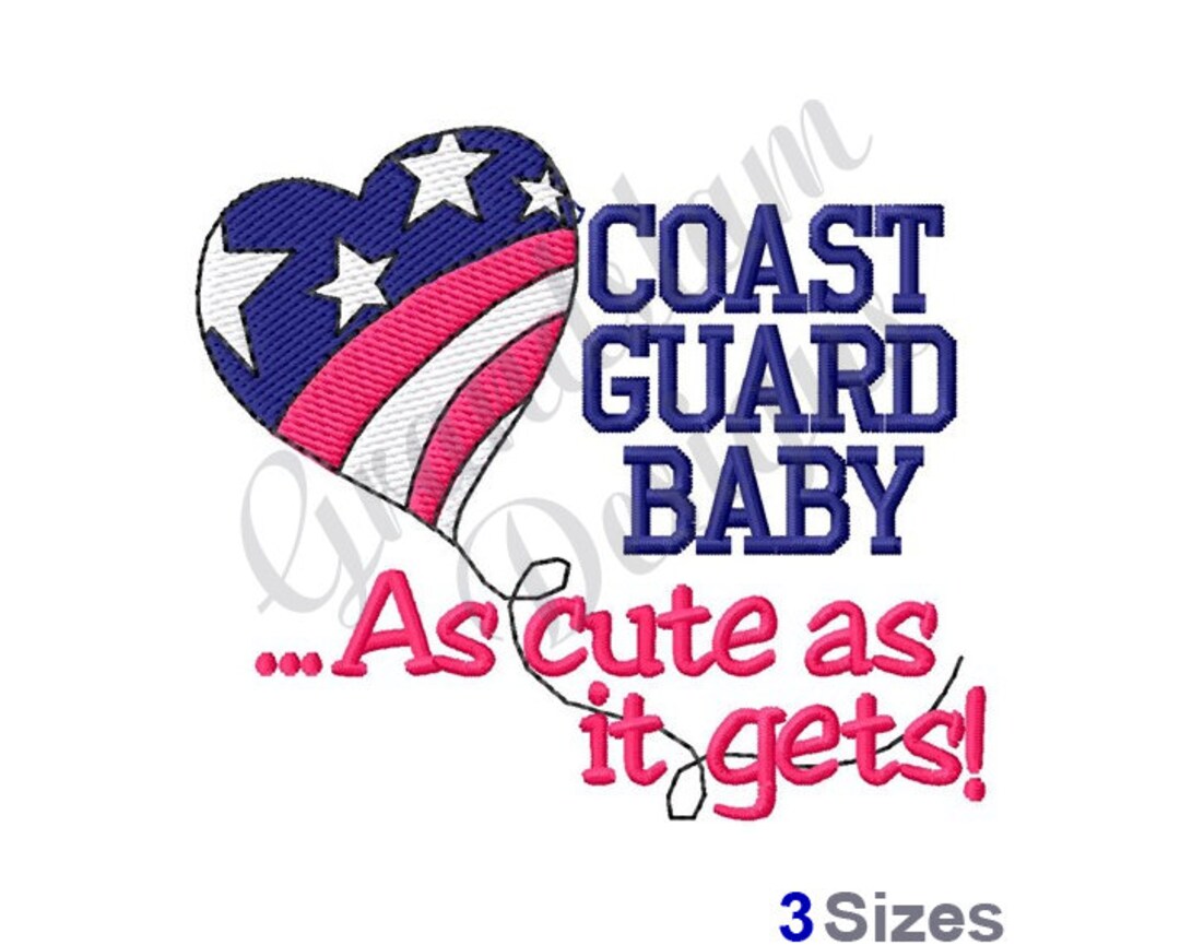 Coast Guard Baby - Machine Embroidery Design - Etsy