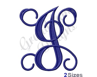 Letter J Embroidery | Etsy